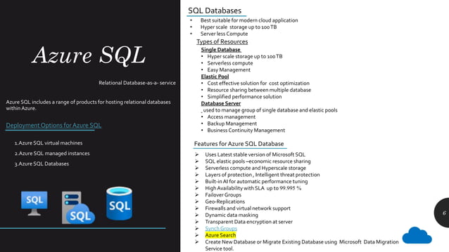 Azure Data services | PDF | Databases | Computer Software and Applications