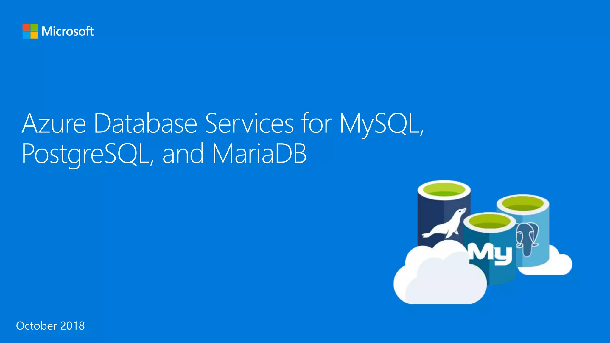Azure Database Services For Mysql Postgresql And Mariadb Ppt