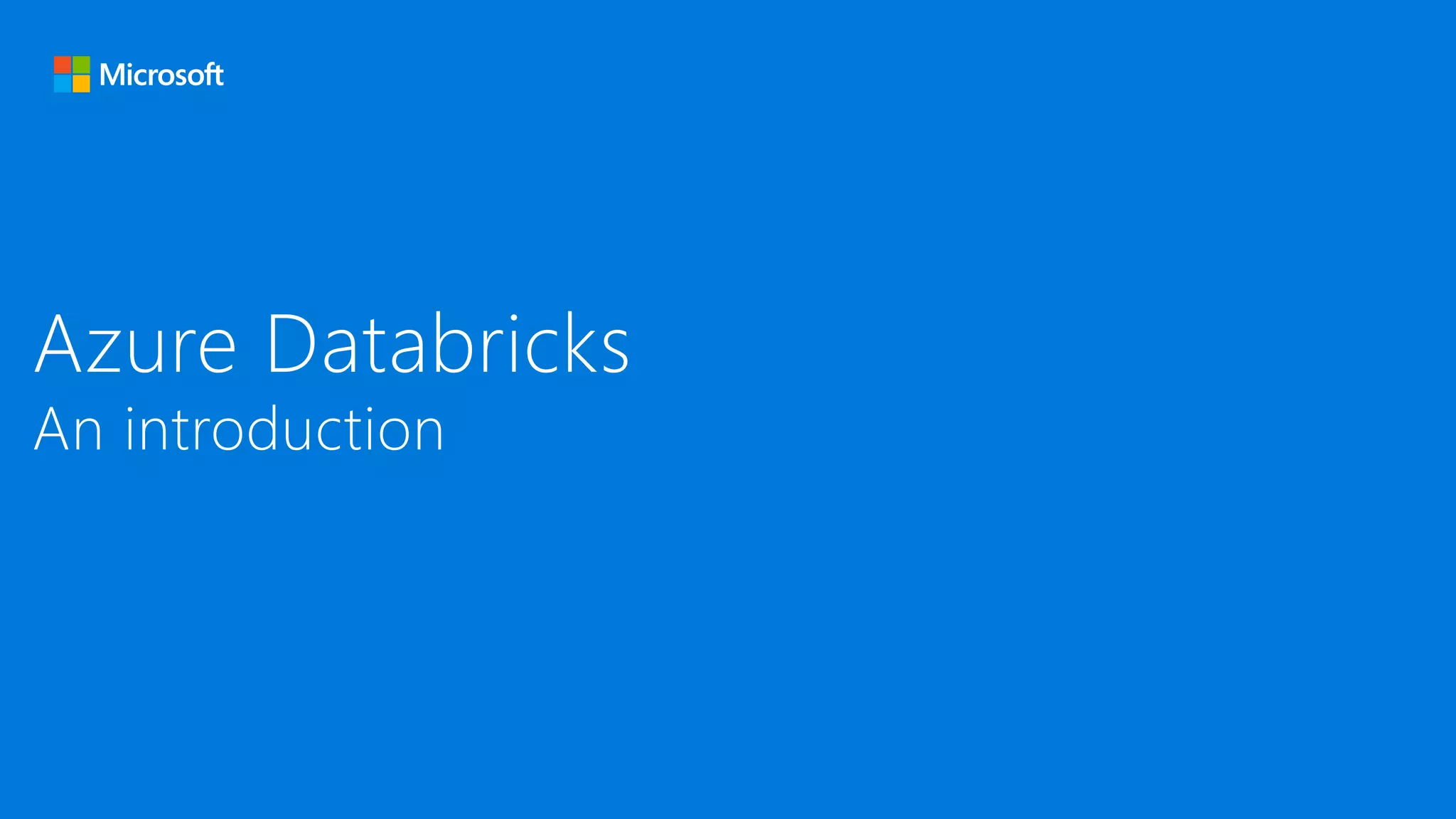 Azure Databricks - An Introduction (by Kris Bock) | PPTX