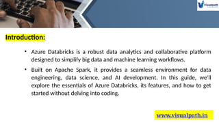 Azure Databricks Training | Azure Databricks Online Training | PPTX