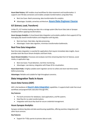 Azure Data Engineer Course | Azure Data Engineer Training In Hyderabad | PDF