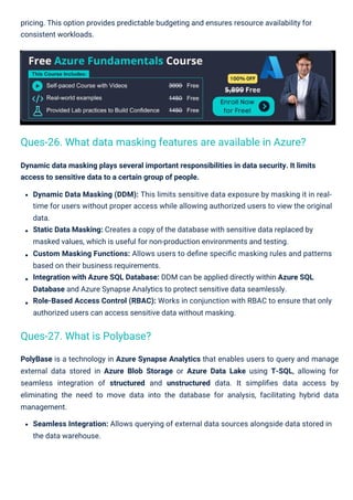 Azure Data Engineer Interview Questions By ScholarHat | PDF