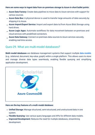 Azure Data Engineer Interview Questions By ScholarHat | PDF