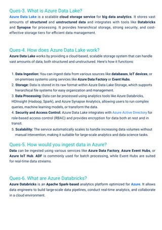 Azure Data Engineer Interview Questions By ScholarHat | PDF