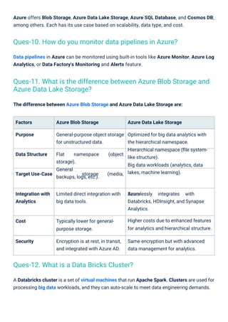 Azure Data Engineer Interview Questions By ScholarHat | PDF