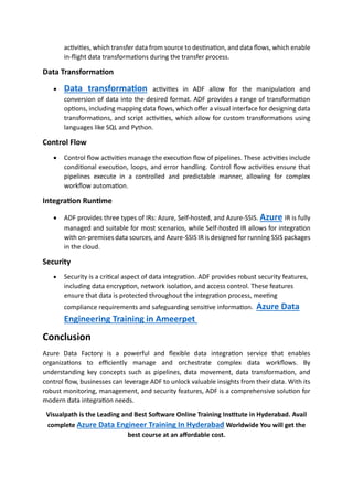 Azure Data Engineer Training In Hyderabad | Azure Data Engineer Training | PDF