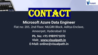 Azure Data Engineer Training In Hyderabad | Microsoft Azure | PPT