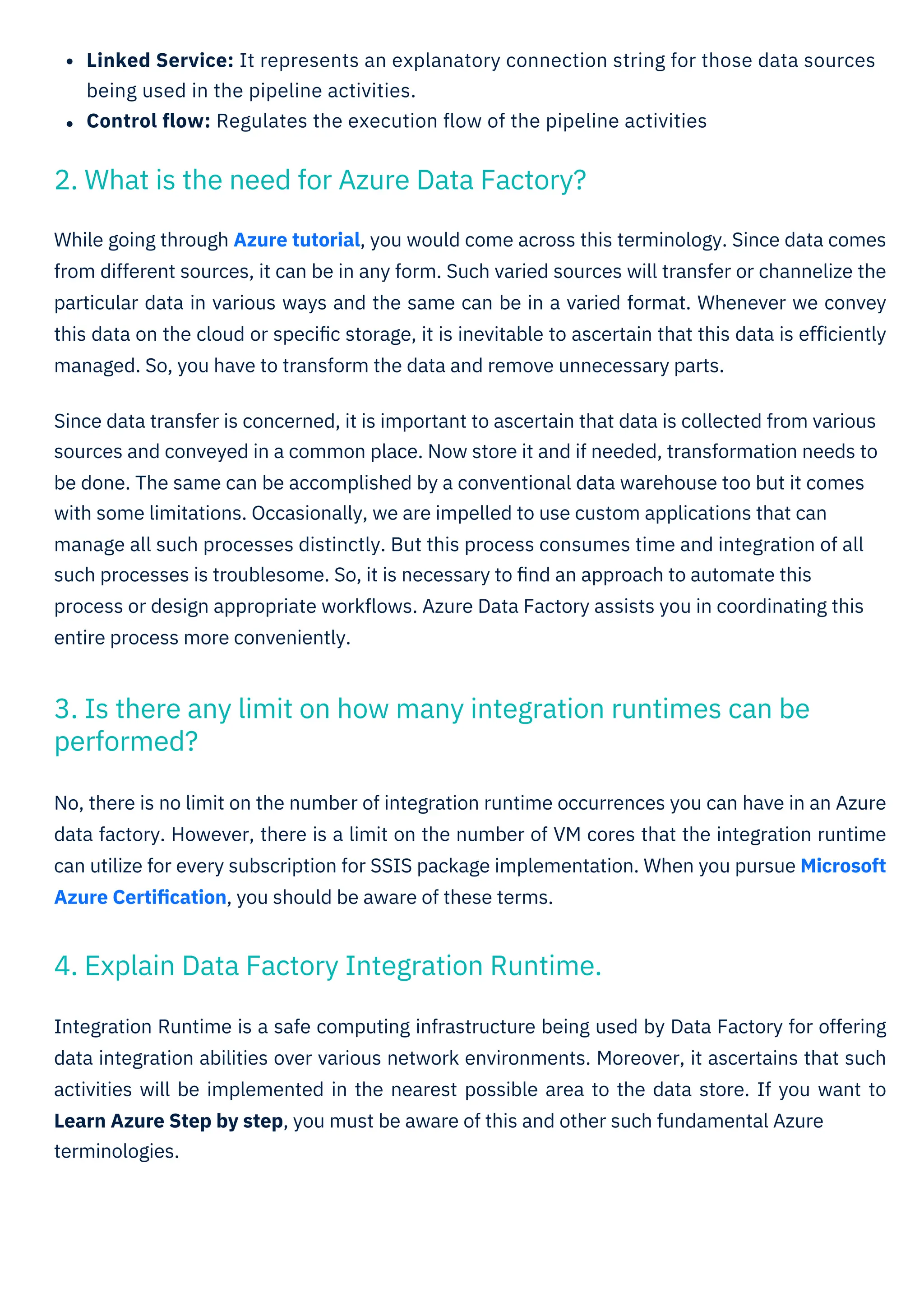 Azure Data Factory Interview Questions PDF By ScholarHat | PDF