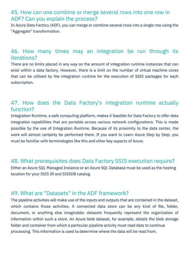 Azure Data Factory Interview Questions PDF By ScholarHat | PDF
