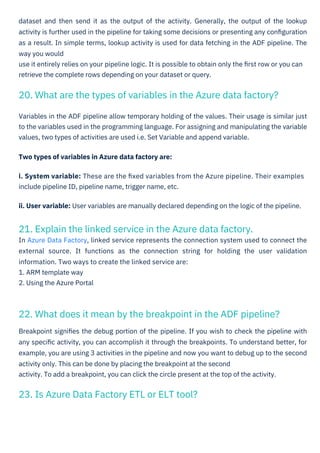 Azure Data Factory Interview Questions PDF By ScholarHat | PDF