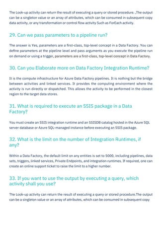 Azure Data Factory Interview Questions PDF By ScholarHat | PDF