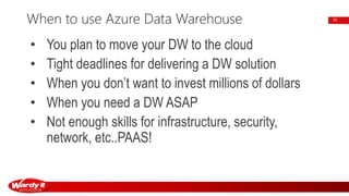 Azure SQL Data Warehouse for beginners | PPTX
