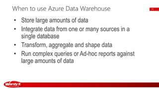 Azure SQL Data Warehouse for beginners | PPTX