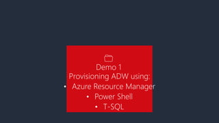 Azure SQL Data Warehouse for beginners | PPTX