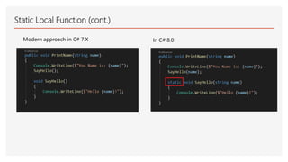 Deep Dive C# 8.0 | PPTX