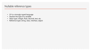 Deep Dive C# 8.0 | PPTX