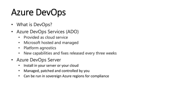 AzureDevOps | PPTX | Cloud Computing | Internet