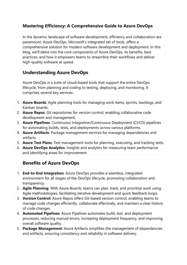 Best Ms Azure Azure Devops Online And Classroom Training Naresh It Pdf