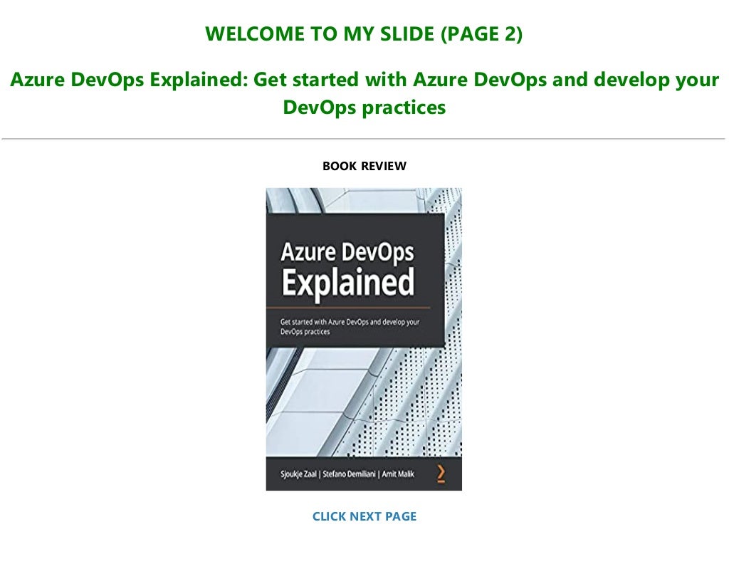 Download [pdf] Azure Devops Explained Get Started With Azure Devops And Develop Your Devops