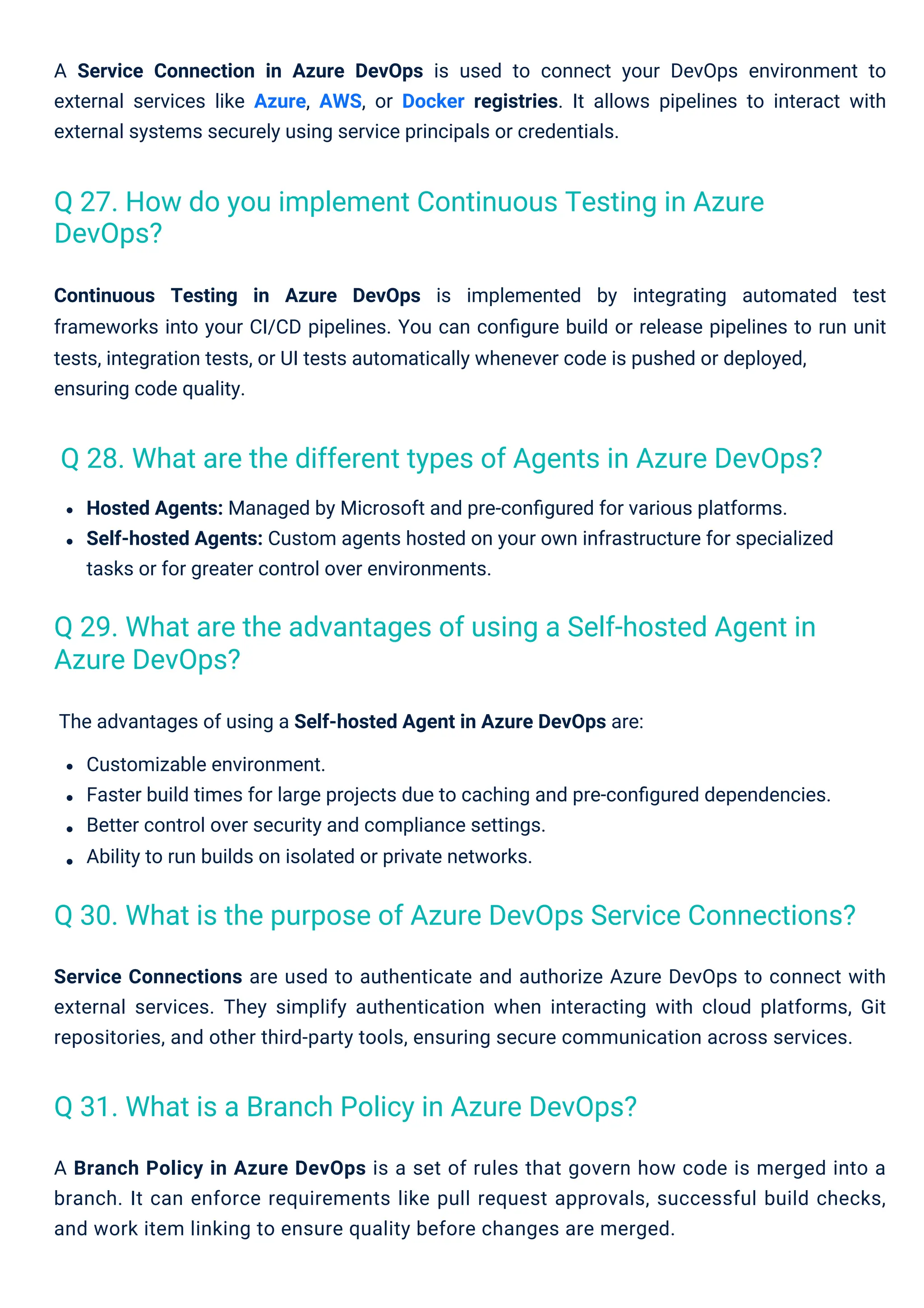 Azure DevOps Interview Questions PDF By ScholarHat | PDF