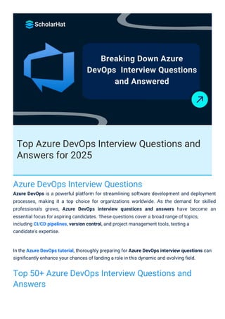 Azure DevOps Interview Questions PDF By ScholarHat | PDF