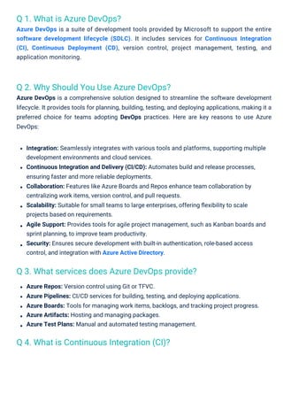 Azure DevOps Interview Questions PDF By ScholarHat | PDF