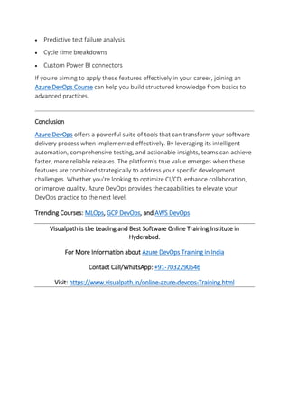 Azure DevOps Training Online | Azure DevOps Course | PDF