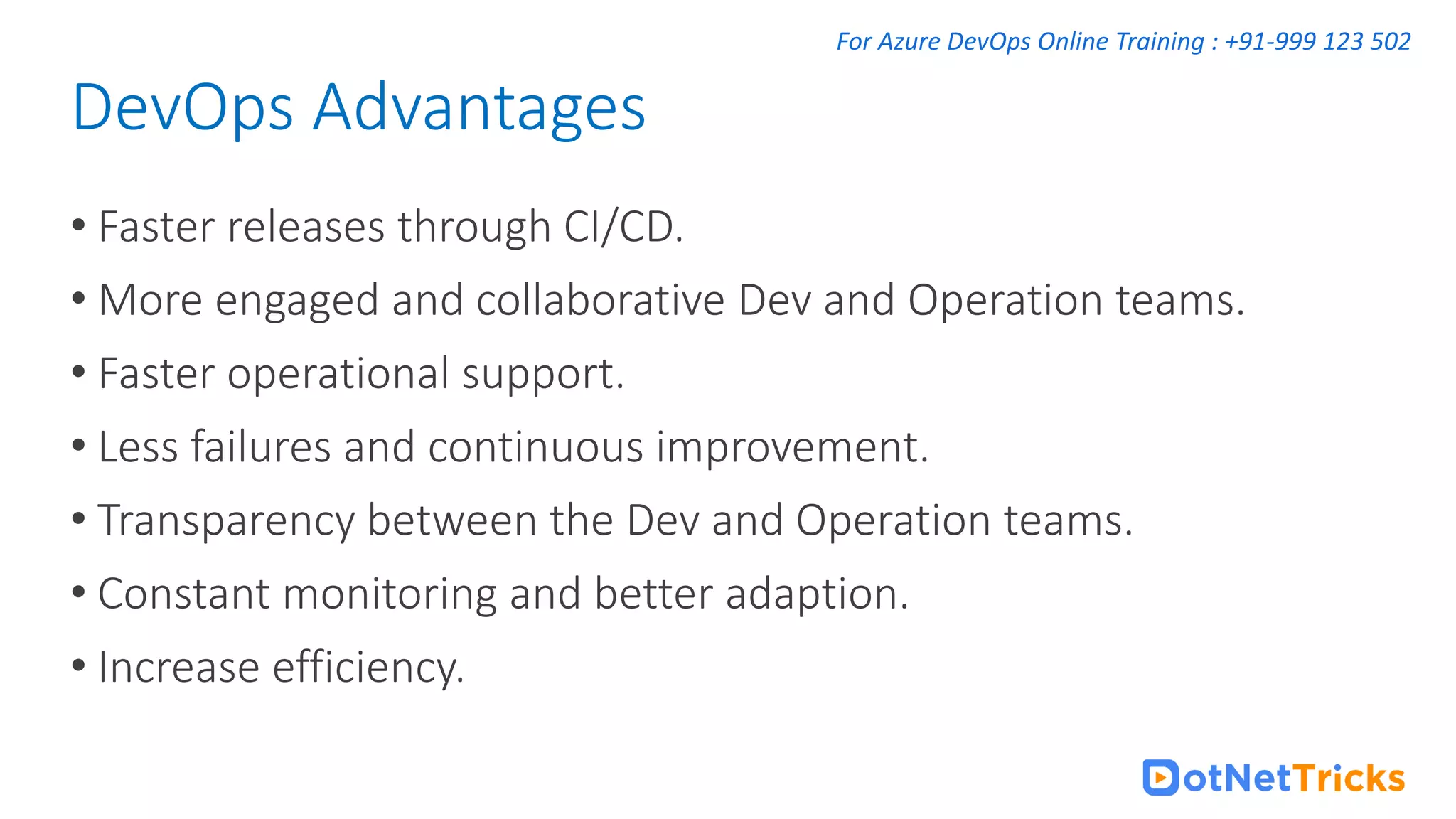Azure Devops Online Training And Certification Azure Devops Tutorial Dot Net Tricks Ppt 