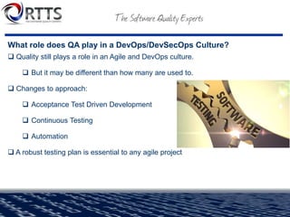 Implementing Azure DevOps with your Testing Project | PPTX