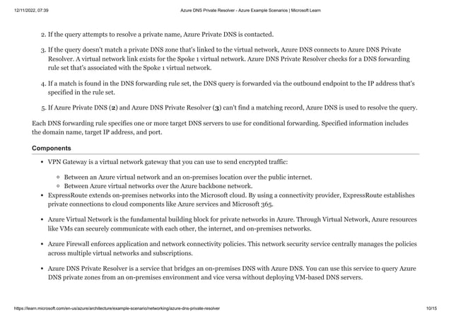 Azure Dns Private Resolver Azure Example Scenarios Microsoft Learnpdf