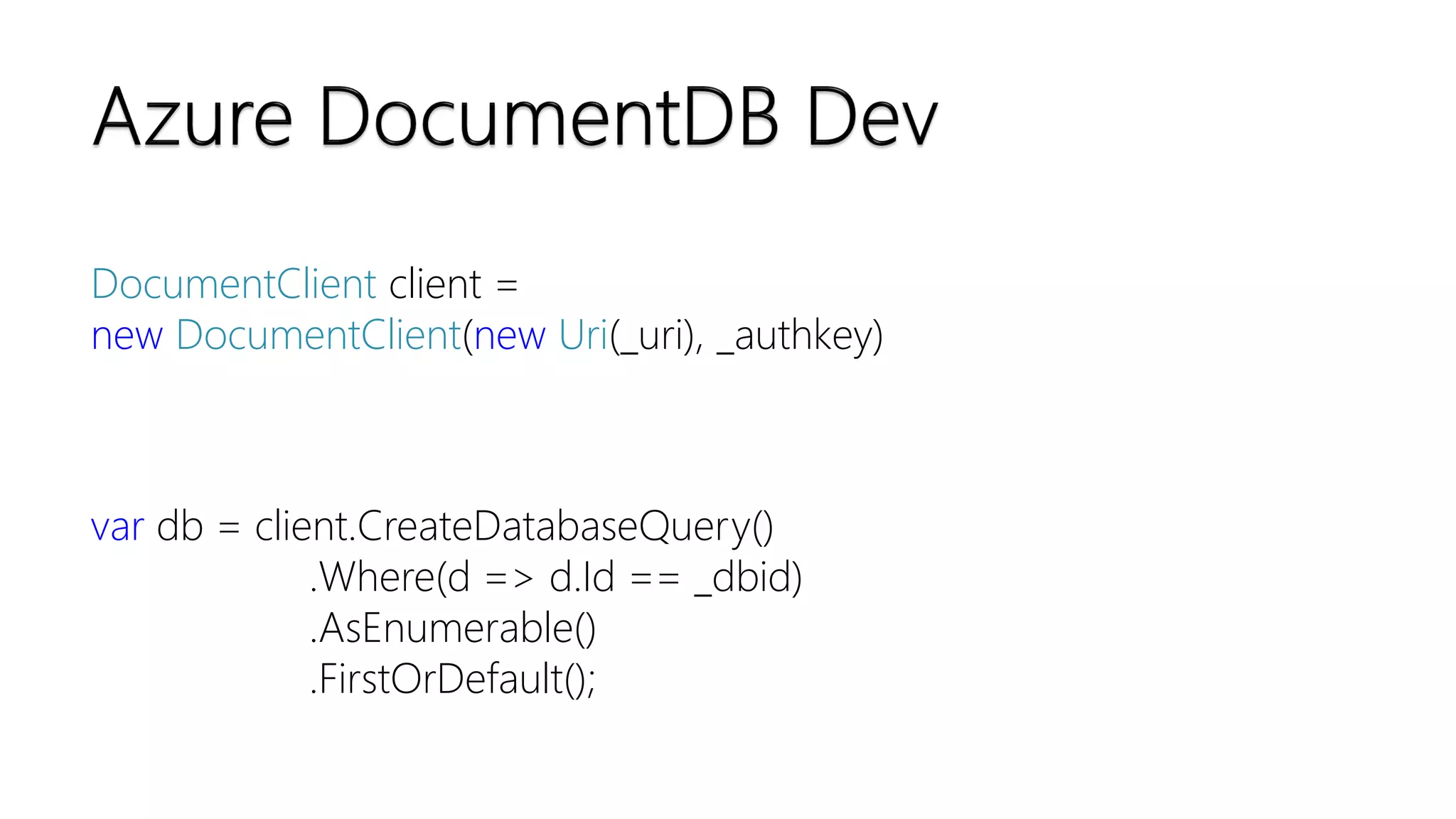 Azure document db | PPT
