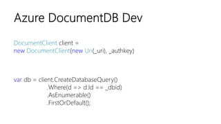Azure document db | PPT