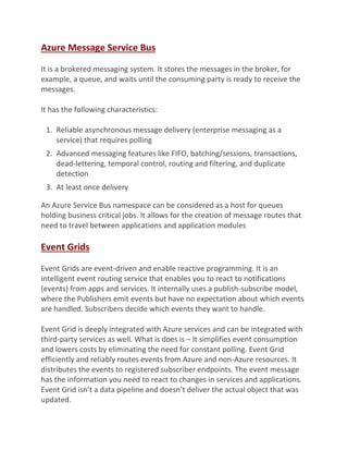 Azure Events and Messages | PDF | Cloud Computing | Internet