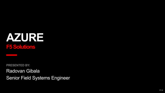 Azure F5 Solutions | PPT Azure F5 Solutions | PPT