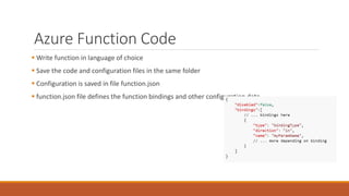 Azure Functions - Introduction | PPTX