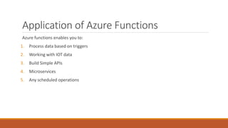 Azure Functions - Introduction | PPTX