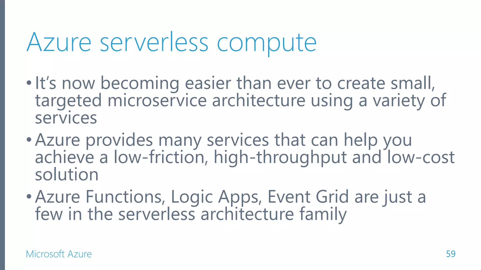 Azure Functions Build Apps Faster With Serverless Architecture Ppt