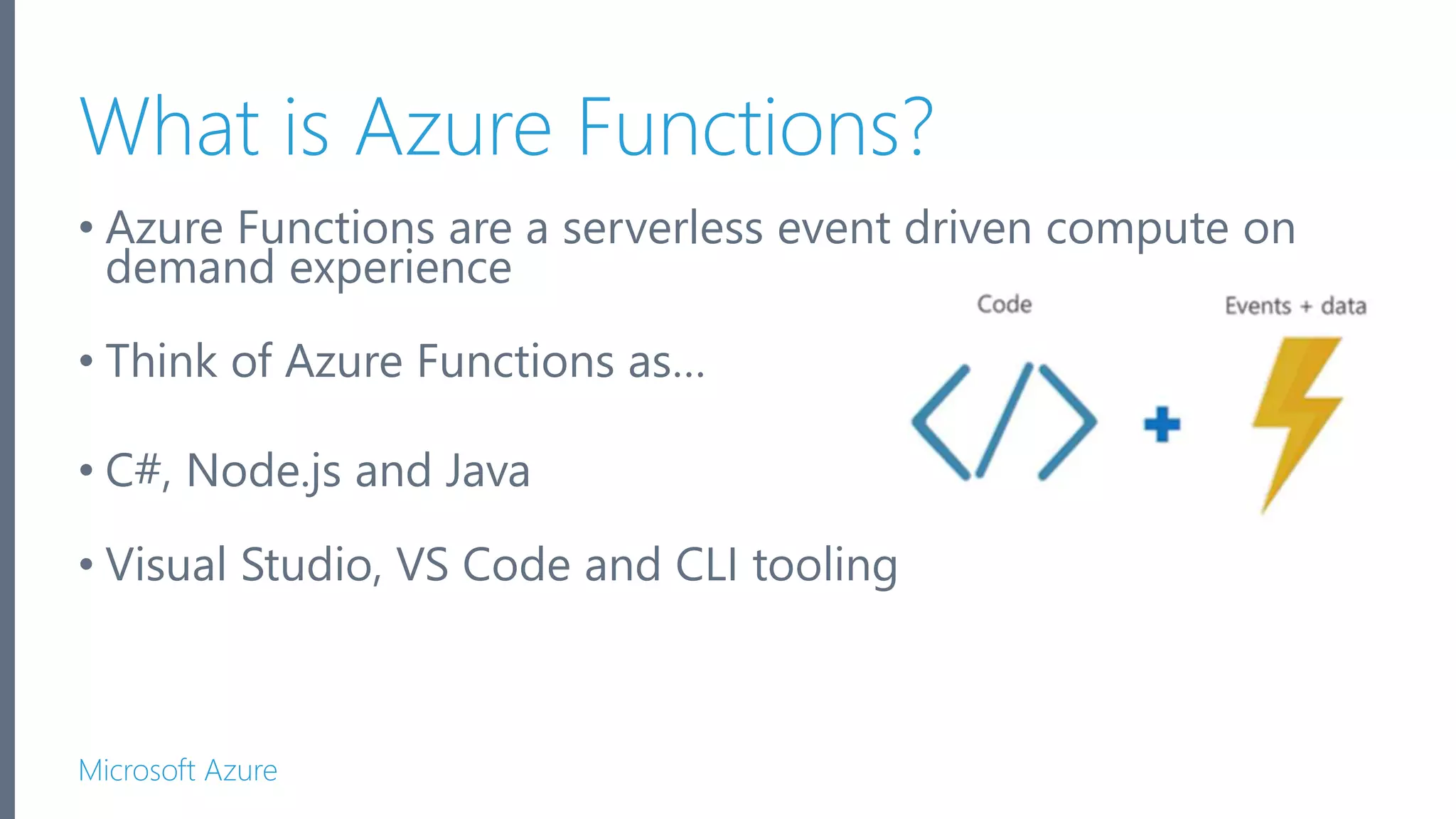 Azure Functions Build Apps Faster With Serverless Architecture Ppt