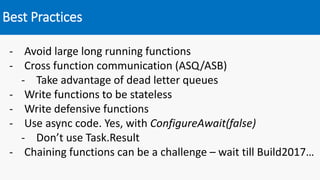 Azure Functions @ global azure day 2017 | PPTX