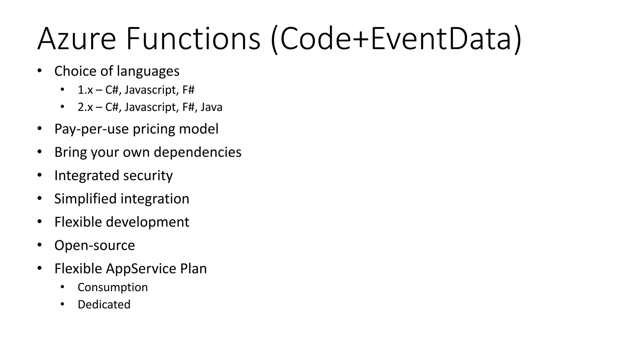 Azure functions serverless | PPT