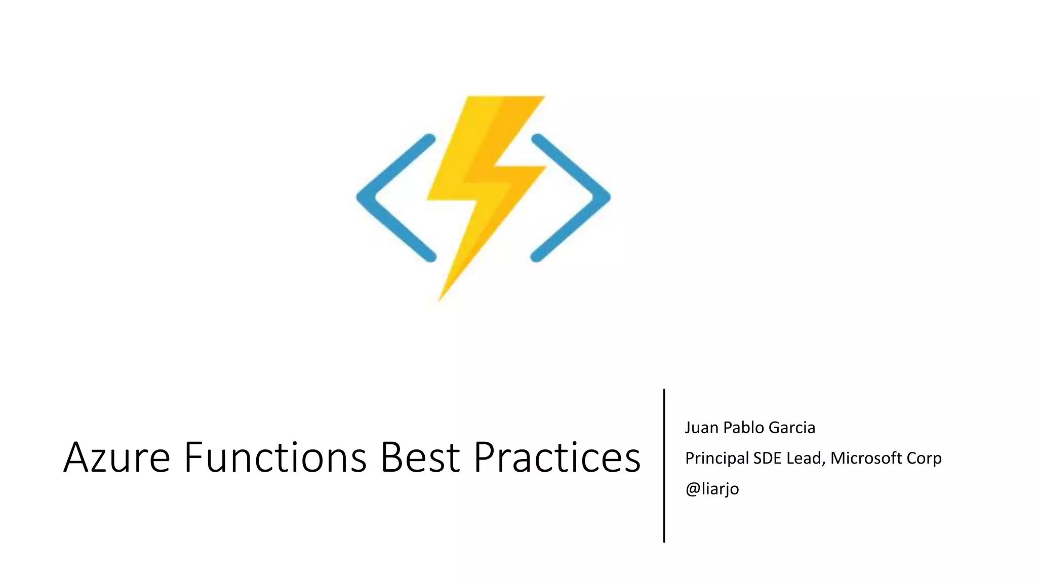 Serverless Computing With Azure Functions Best Practices Ppt