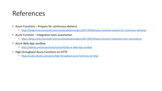 Serverless Computing with Azure Functions Best Practices | PPT