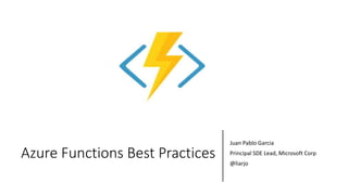 Serverless Computing with Azure Functions Best Practices | PPT