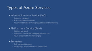 Introduction to Microsoft Azure | PPTX