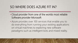 Microsoft Azure Cloud fundamentals | PPT
