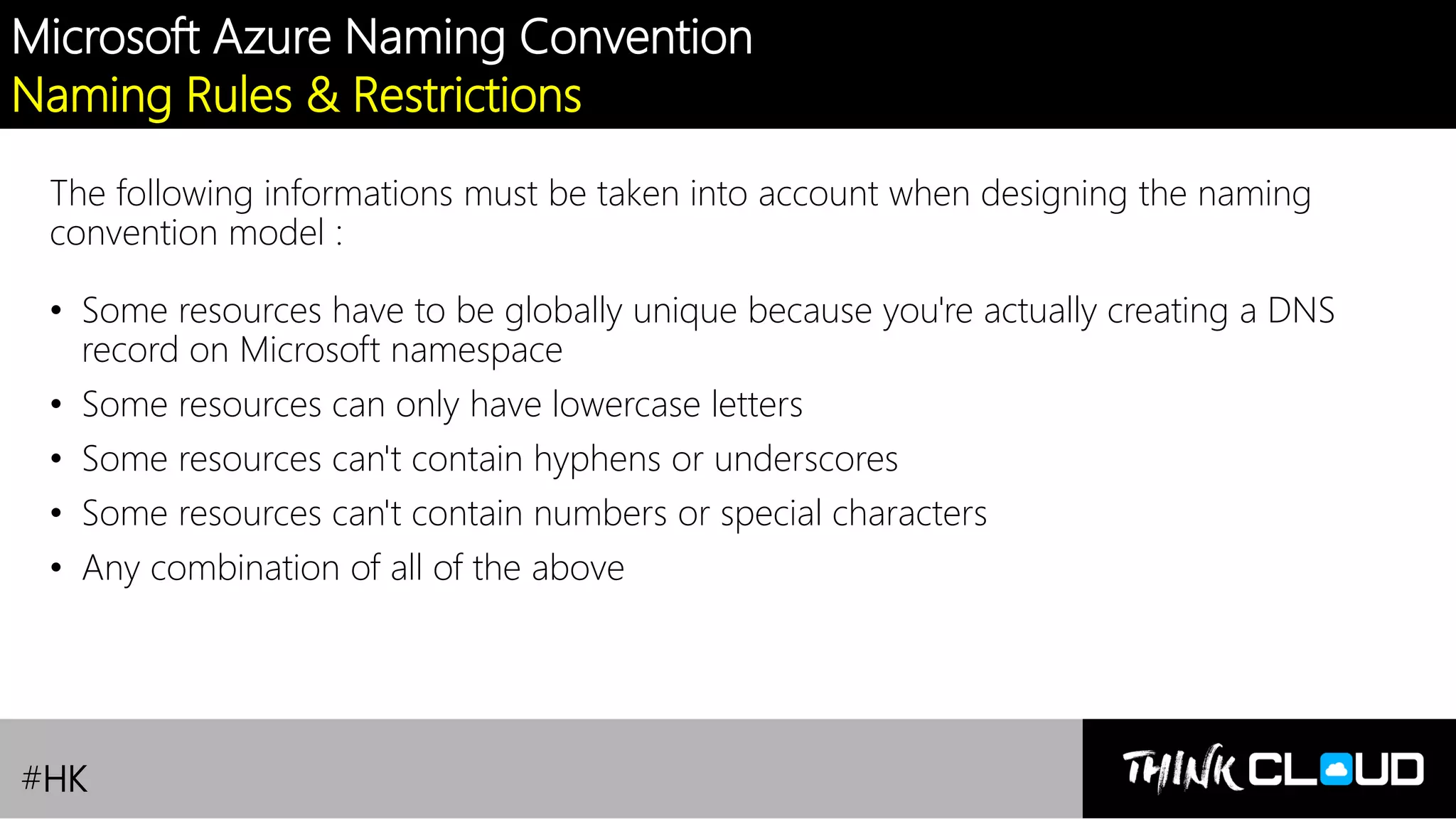 [azure Governance] Lesson 1 Azure Naming Convention Ppt
