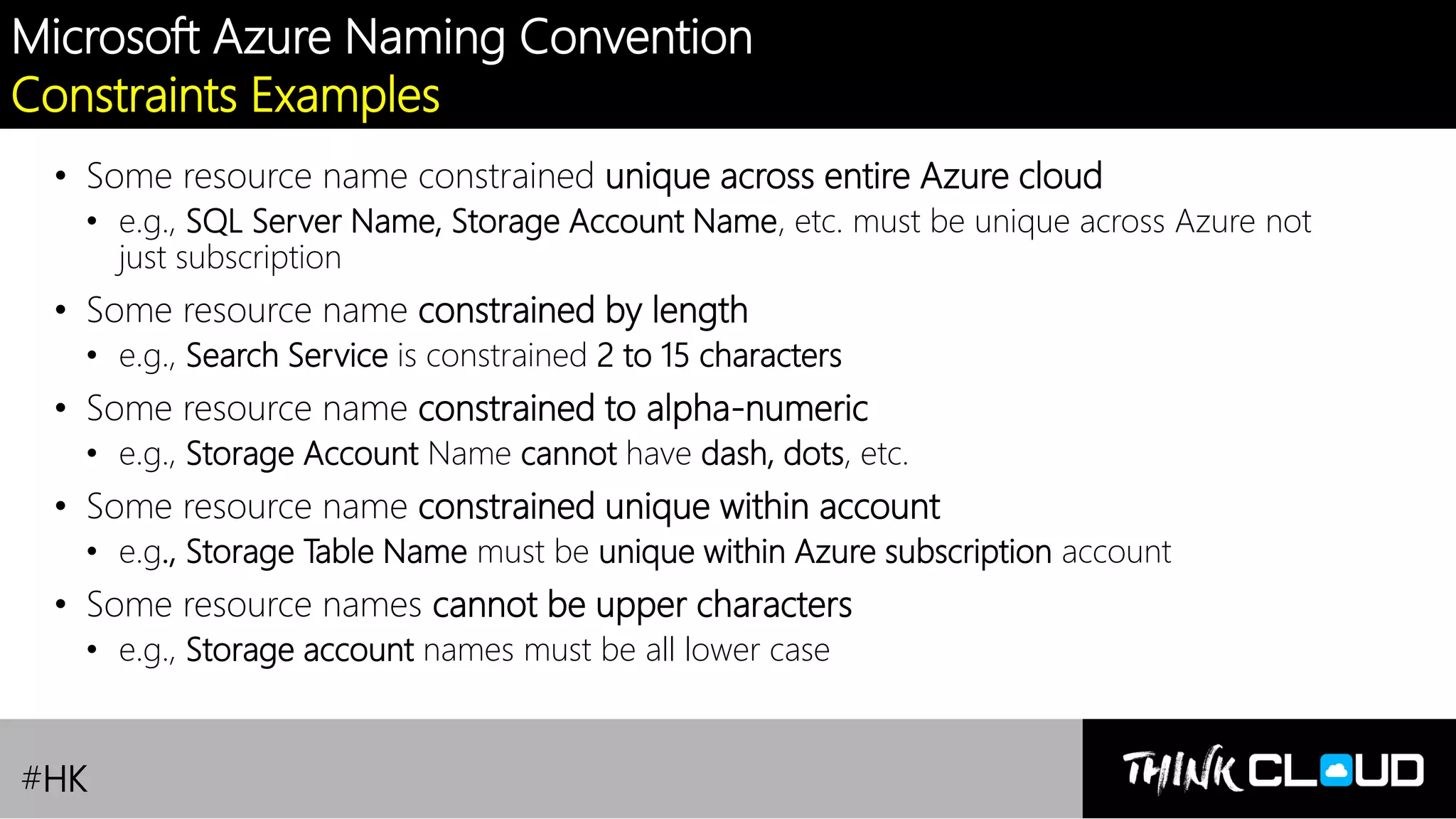 [azure Governance] Lesson 1 Azure Naming Convention Ppt