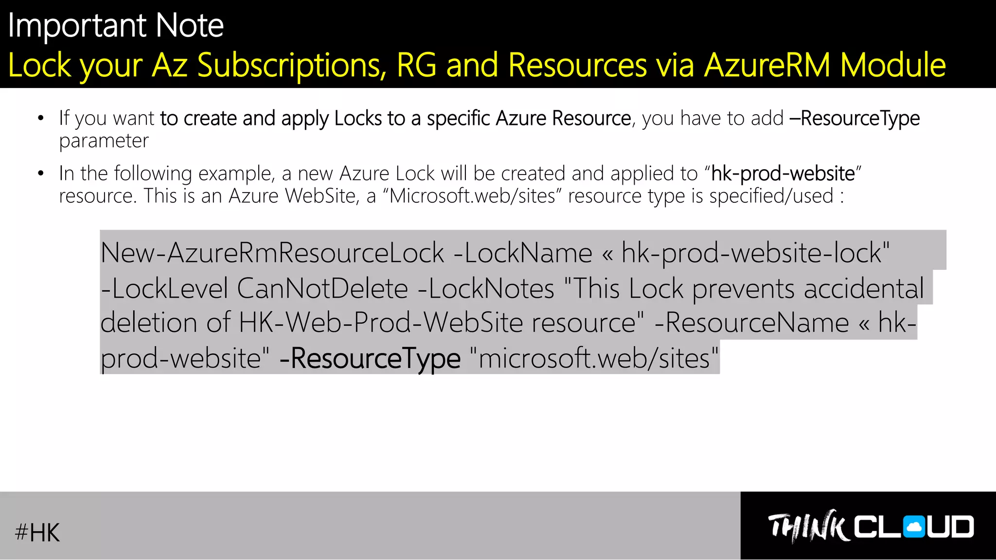 [Azure Governance] Lesson 2 : Azure Locks | PDF