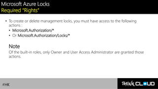 [Azure Governance] Lesson 2 : Azure Locks | PDF