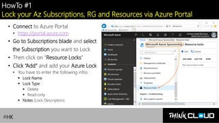 [Azure Governance] Lesson 2 : Azure Locks | PDF
